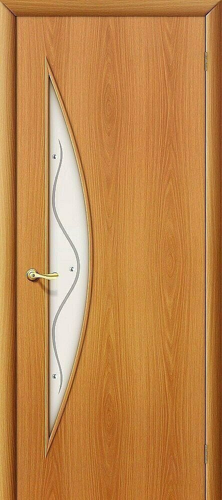 Дверь 5Ф / Цвет Л-12 (МиланОрех) / Стекло Фьюзинг / Двери Браво