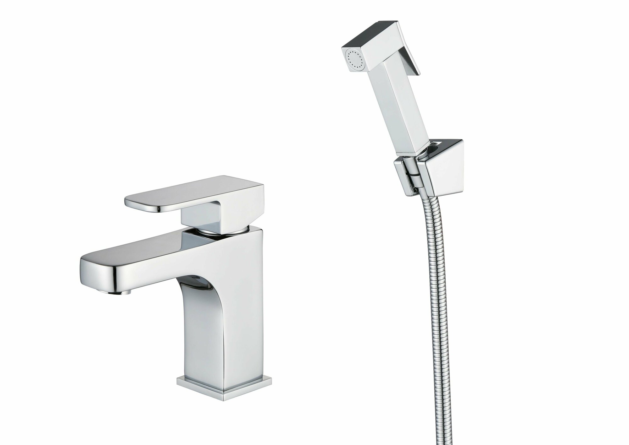 Смеситель KAISER Sonat 34088 для раковины и биде с гигиеническим душем