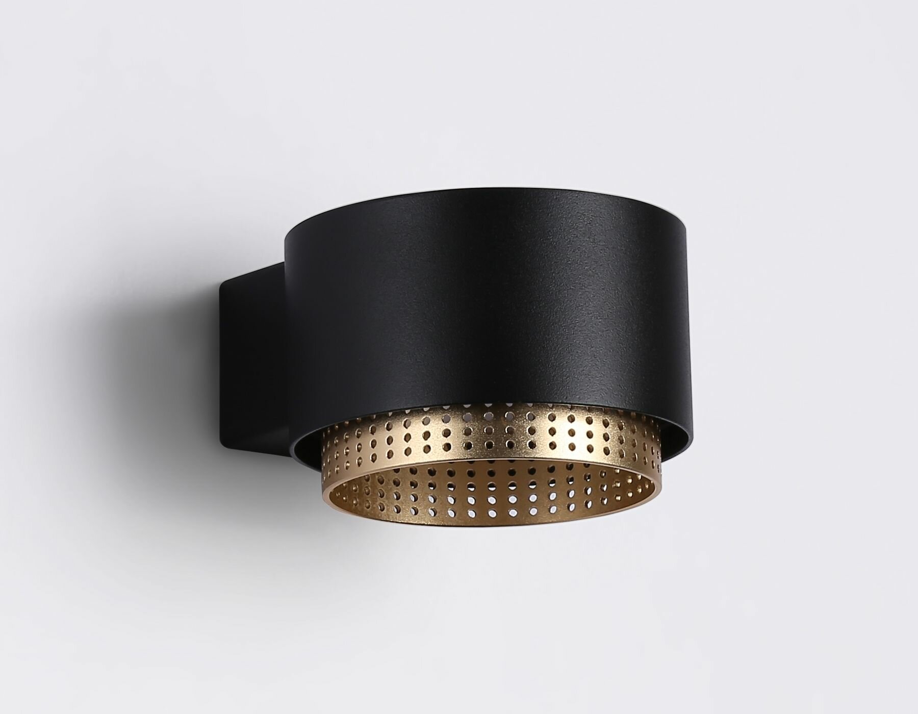 Бра, Настенный светильник со сменной лампой GX53 max 12W 95*62*120, черный/золото