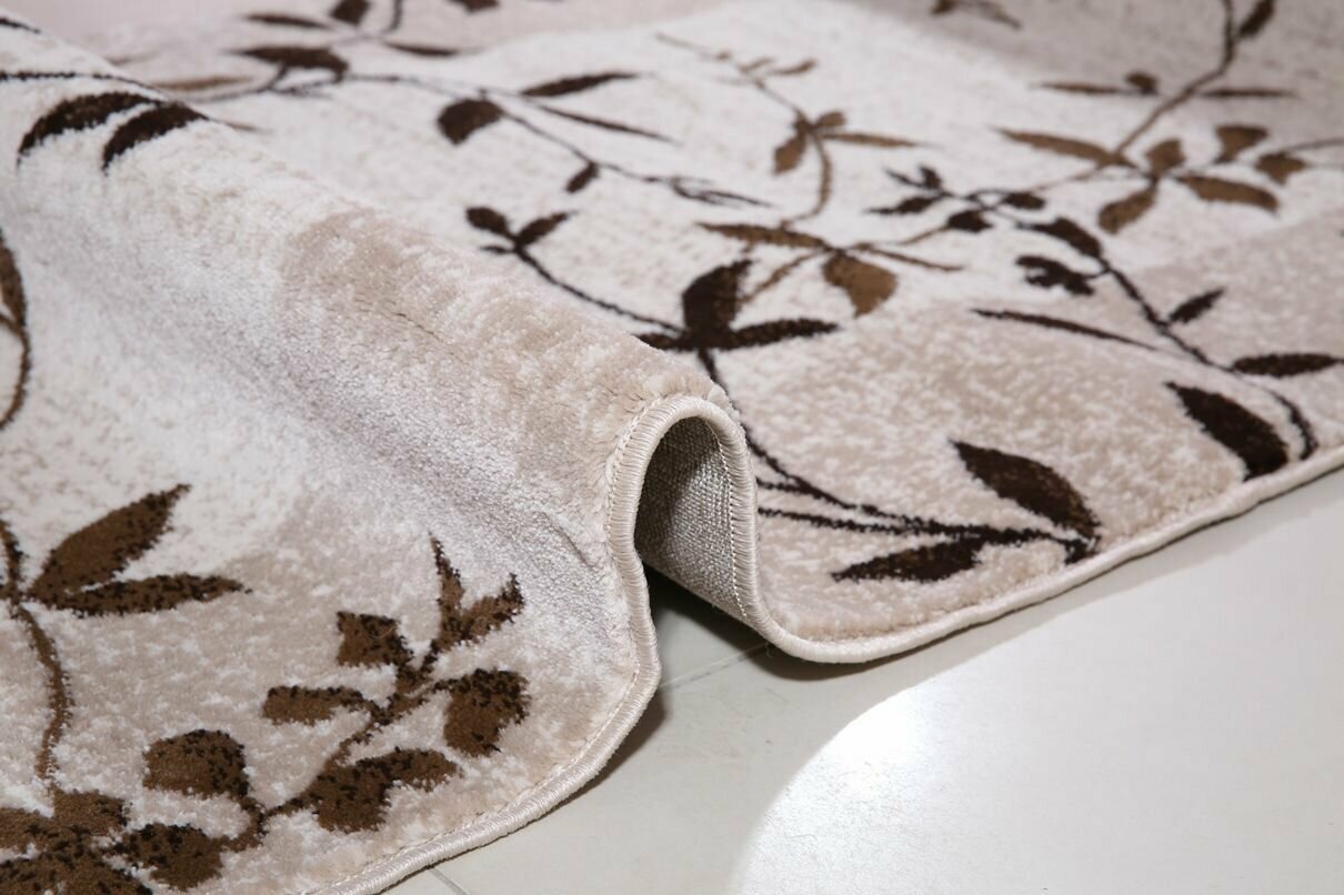 Дорожка Янтарь 020285, цвет Коричневый/Бежевый, размер 1 м на 1,5 м, вес 2,7 кг