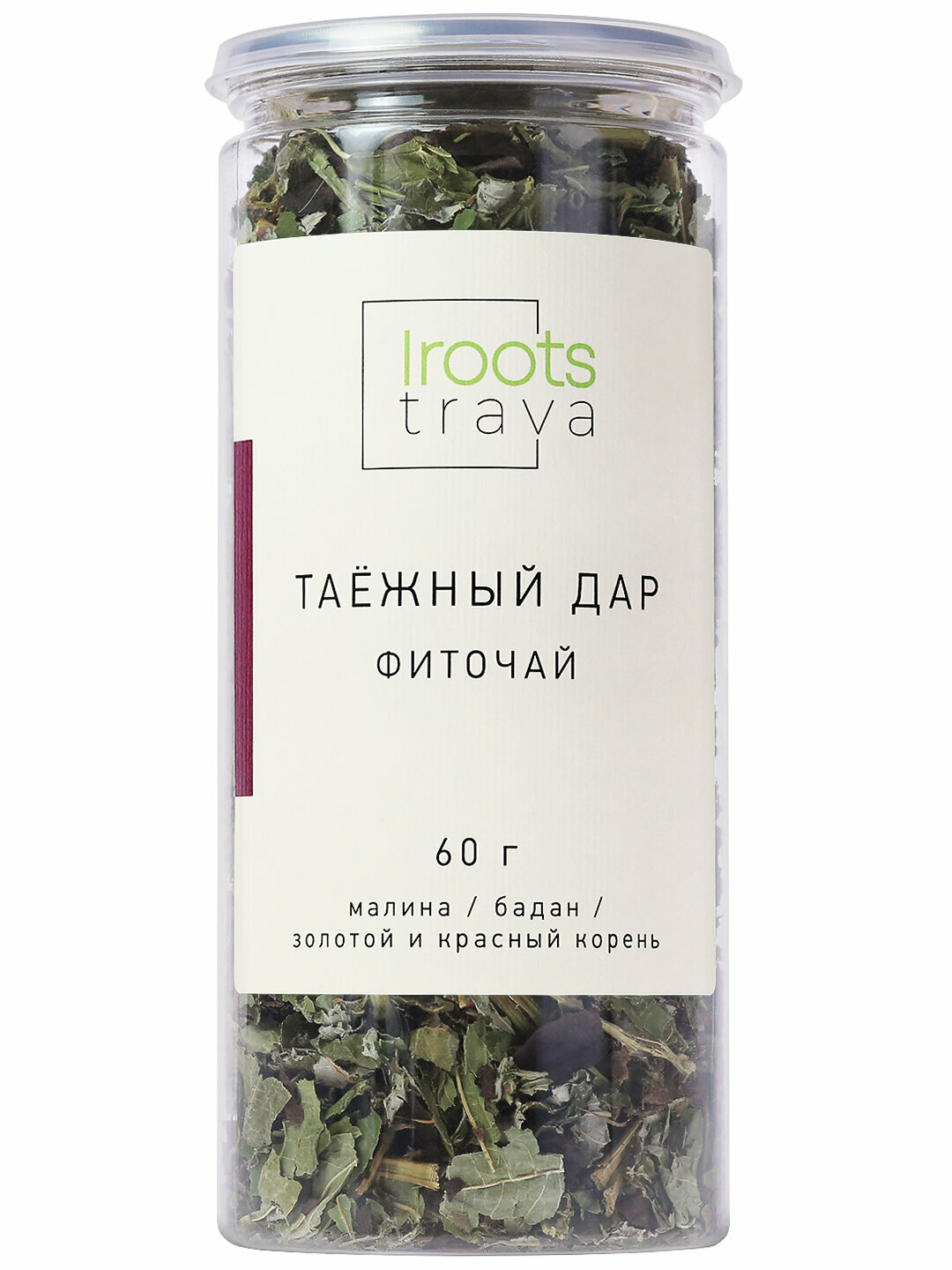 Чай травяной таежный ДАР с малиной, красным и золотым корнем, 60 г iROOTS TRAVA