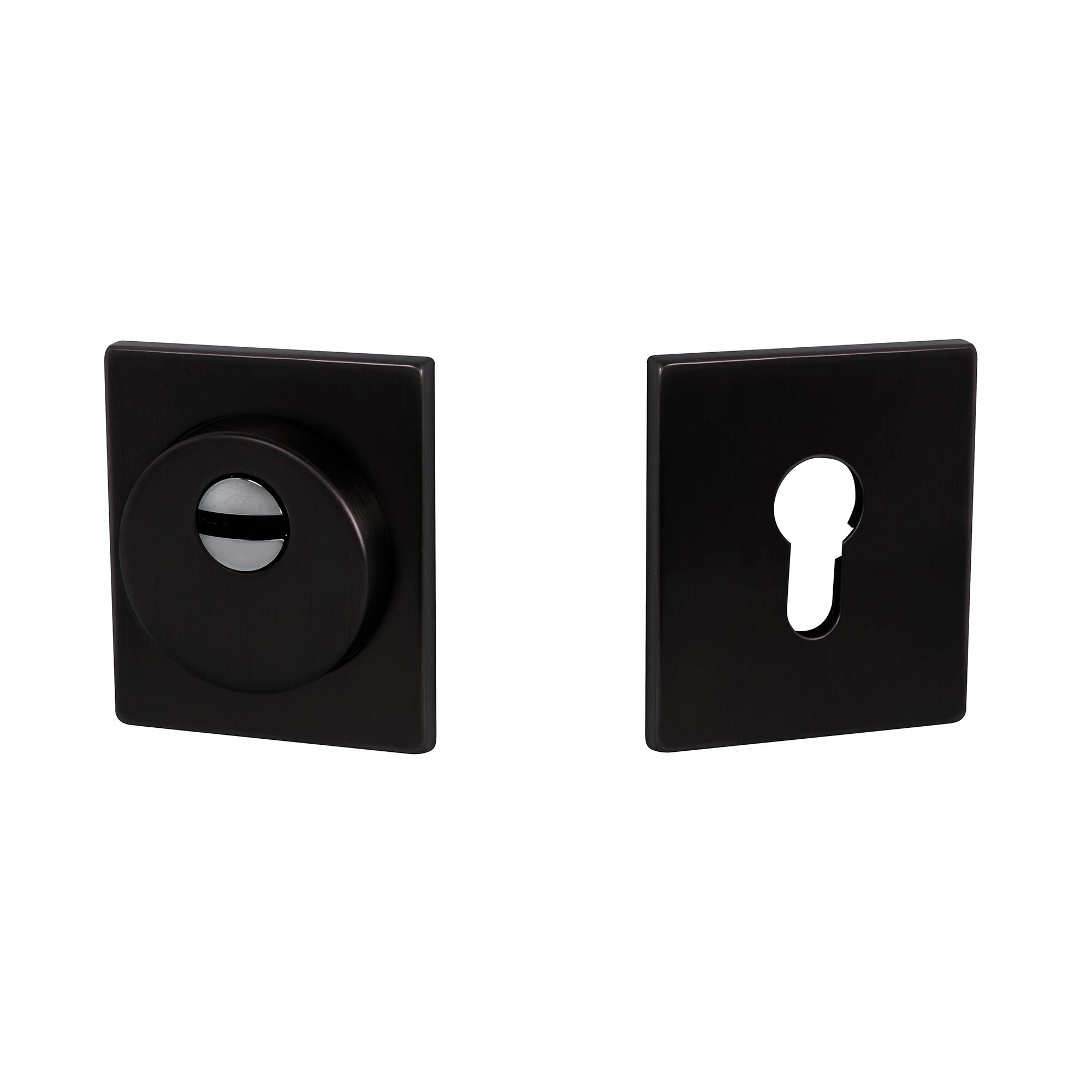 Комплект накладок на входную дверь Armadillo: Броненакладка Protector/USS BL, на цилиндровый механизм ET Protector/USS BL Черный