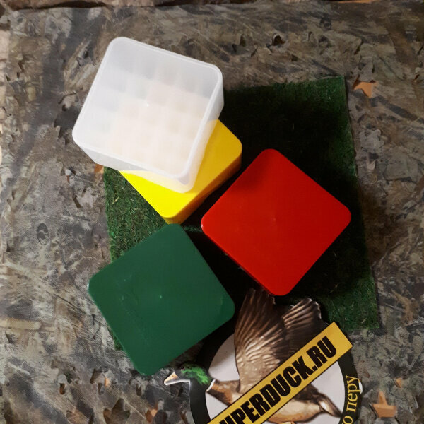 Коробка для 25 патронов Superduck цвет зеленый комплект 4 шт.