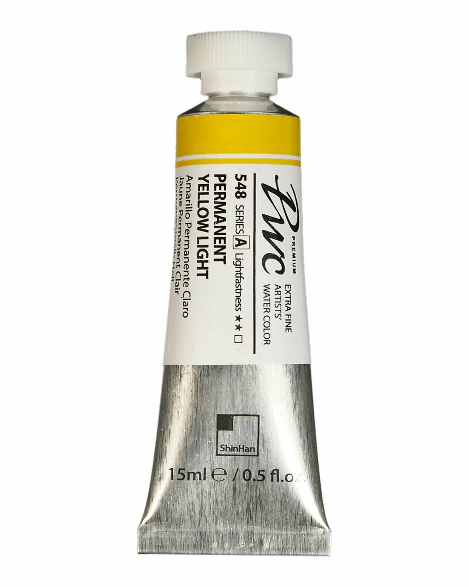 Краска акварельная ShinHan PWC туба 15мл №548 светло-желтый перманентный