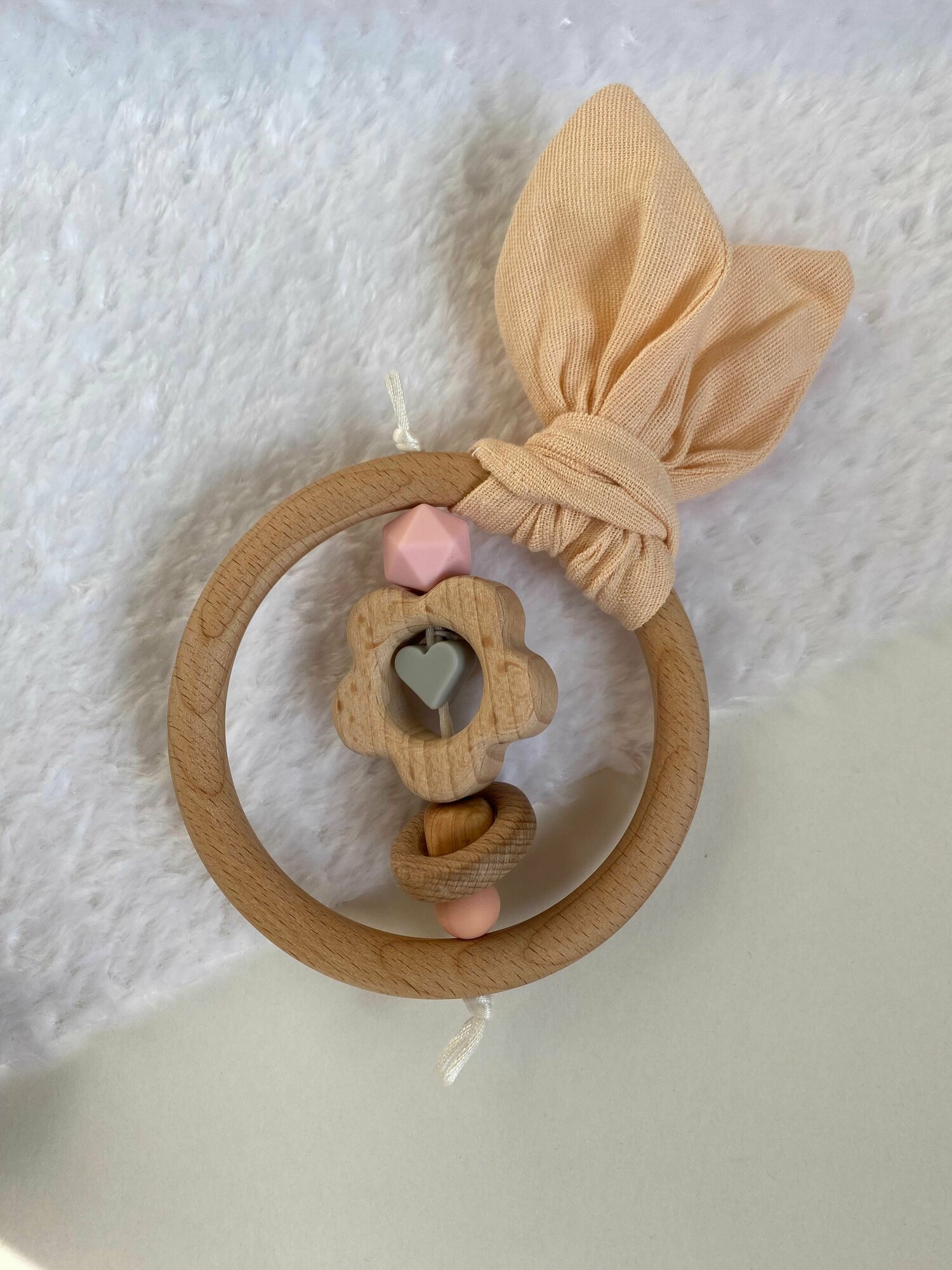 Погремушка деревянная, грызунок, прорезыватель для зубов