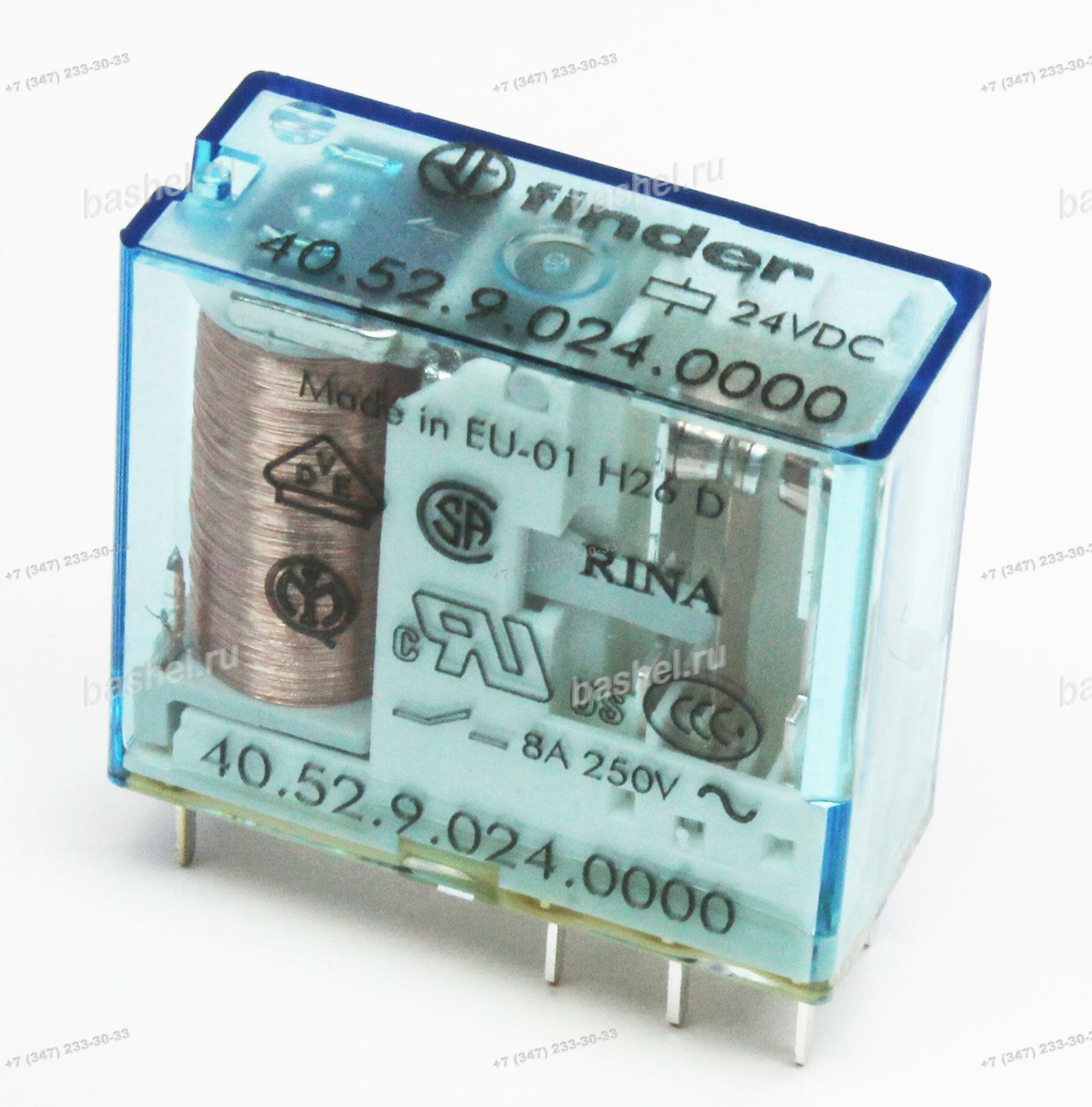RELAY 405290240000 24V 8A, Реле, 40, FINDER, (упр:24В/DC, комм: 8A/250В/AC, 2NO/2NC, AgNi, R-coil:900 Ом)