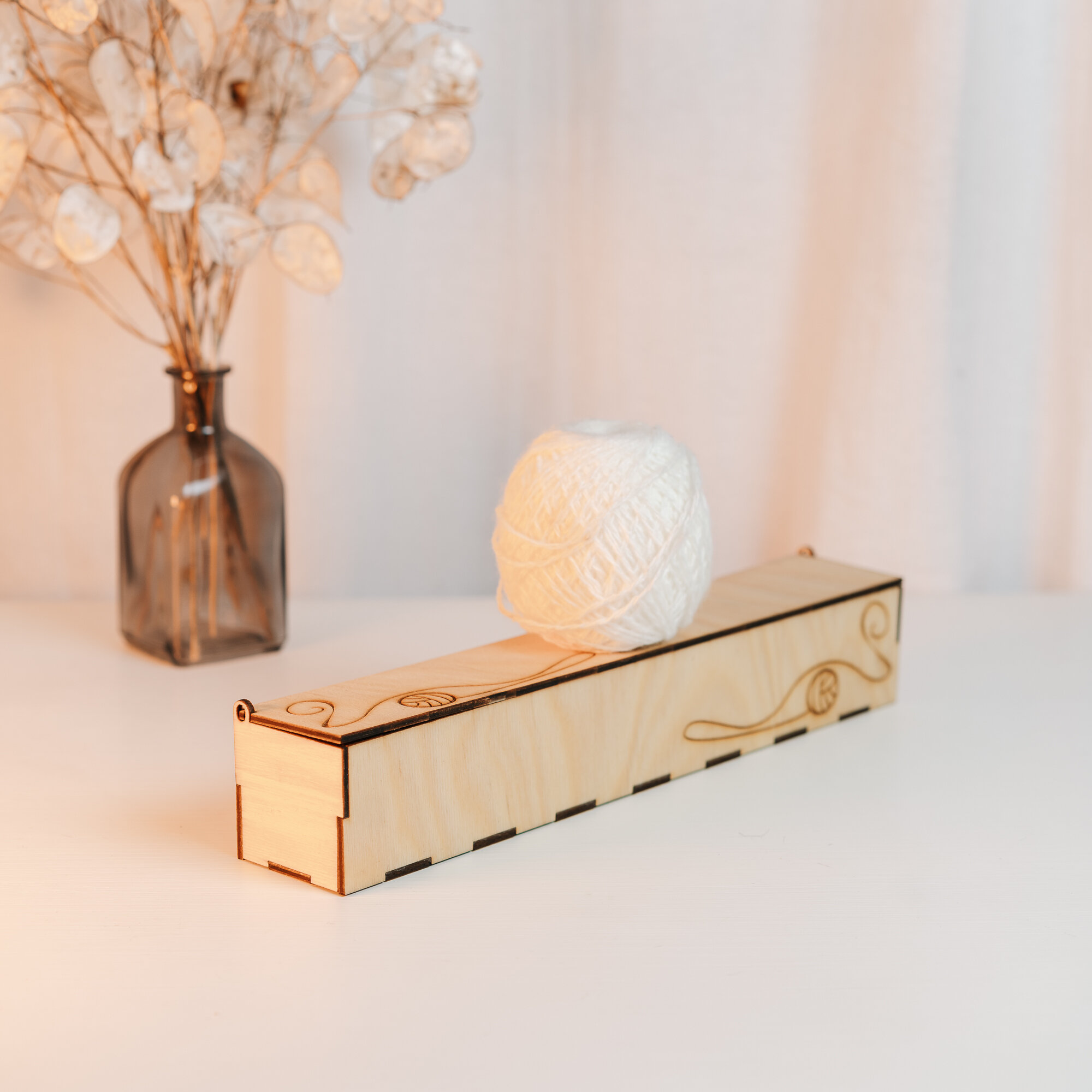 Деревянный Органайзер, короб, футляр для веретена 330 мм. OV13