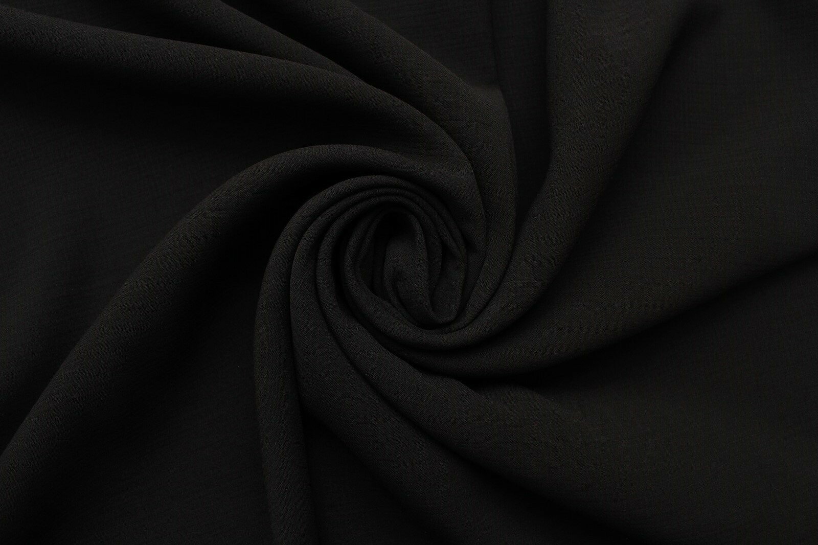 Ткань Двухсторонняя костюмная ткань чёрная, ш136см, 0,5 м
