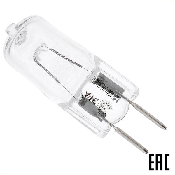 Лампа 50Вт С0027374 GY6.35-JCD-50W-230V 800Лм галогенная капсула тёплый белыйсвет (ЭРА) (7 шт. в комплекте)