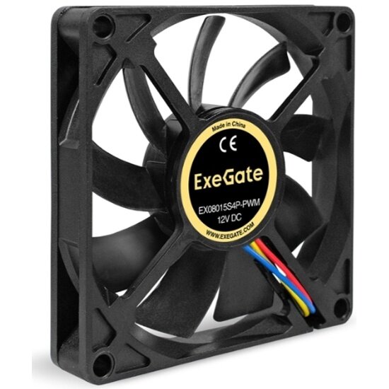 Вентилятор для корпуса Exegate EX08015S4P-PWM 12В DC 80x80x15мм 4pin (EX295235RUS)