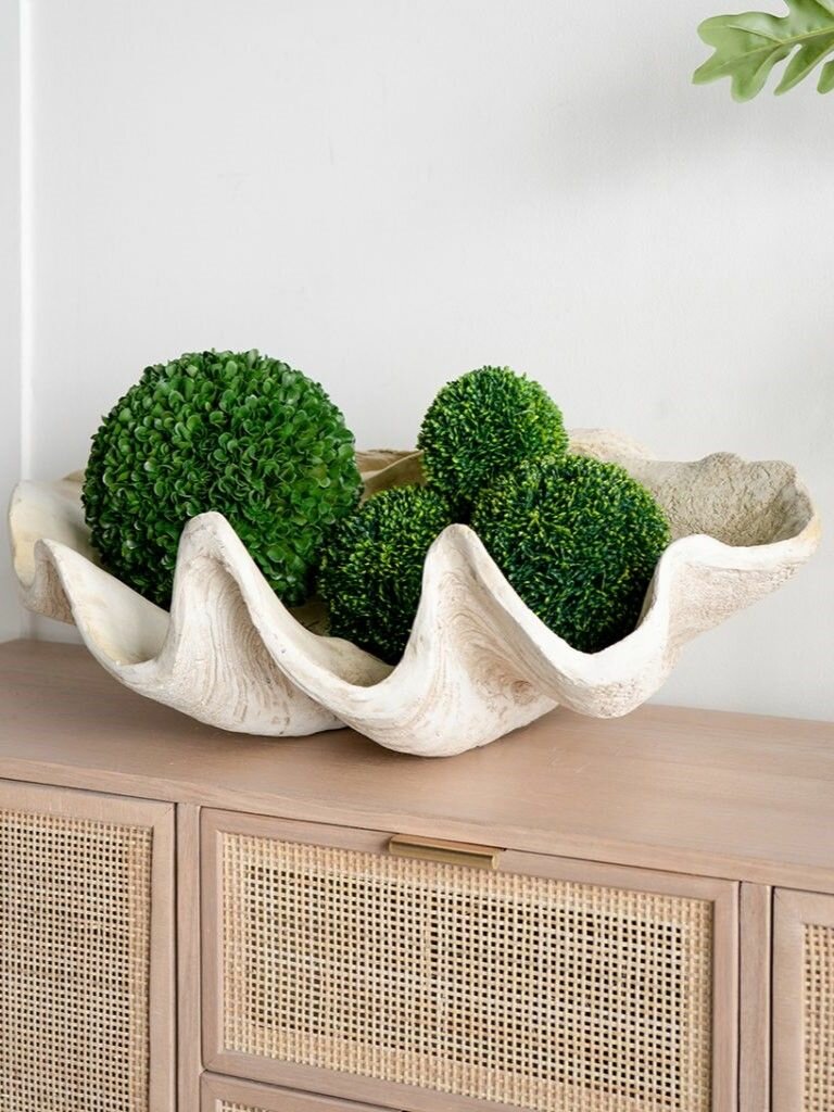 74716 Блюдо декоративное Ракушка 64х42х22см, Полистоун, Glasar