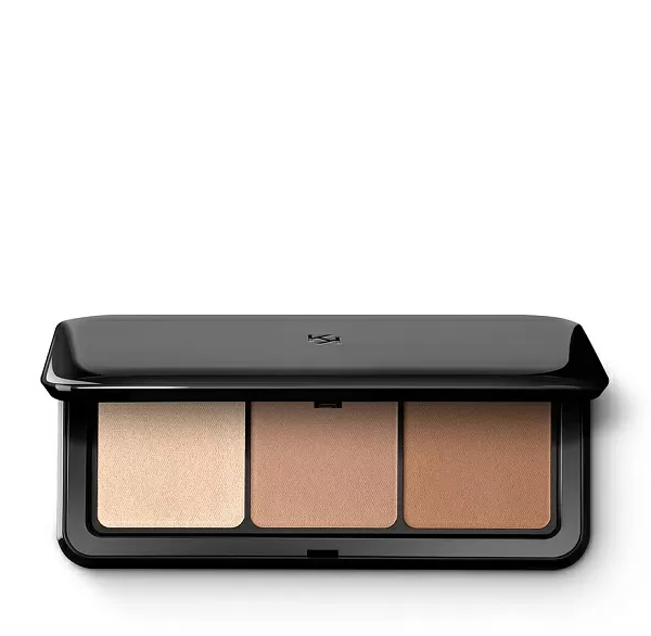 Kiko Milano Пудровая палетка с хайлайтером для контурирования лица Contour Obsession & Highlight Face Palette, 03 Deep