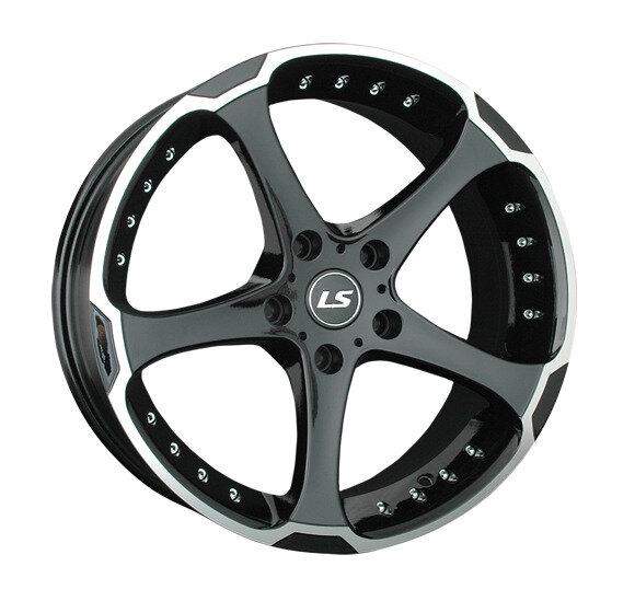 Колесный диск LS LS358 18x8" PCD5x120 ET30 D72,6 черный глянцевый с проточенным ободом