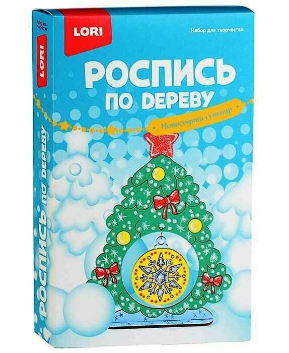 LORI. Фнн-026 Роспись по дереву. Новогодний сувенир "Новогодняя ёлочка" /12 (Новый год)