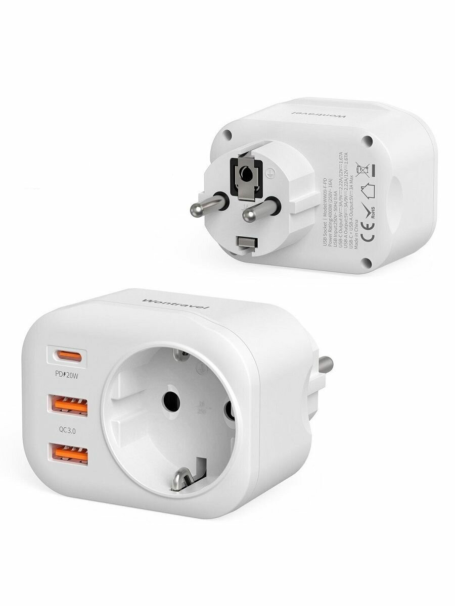 Розетка MС-103 2USB+ Type-C — фото 1