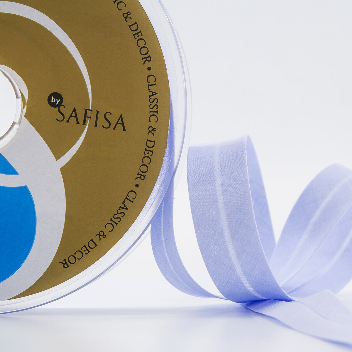 Косая бейка хлопок полиэстер 20 мм 25 м цвет 115 лиловый Safisa 6120-20мм-115