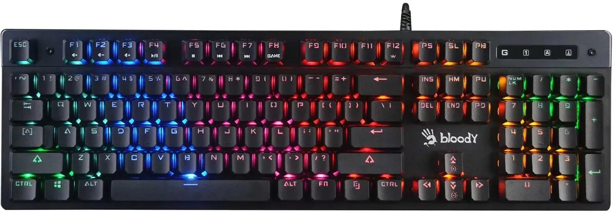 Клавиатура A4Tech Bloody B500N серый USB for gamer LED 1181122