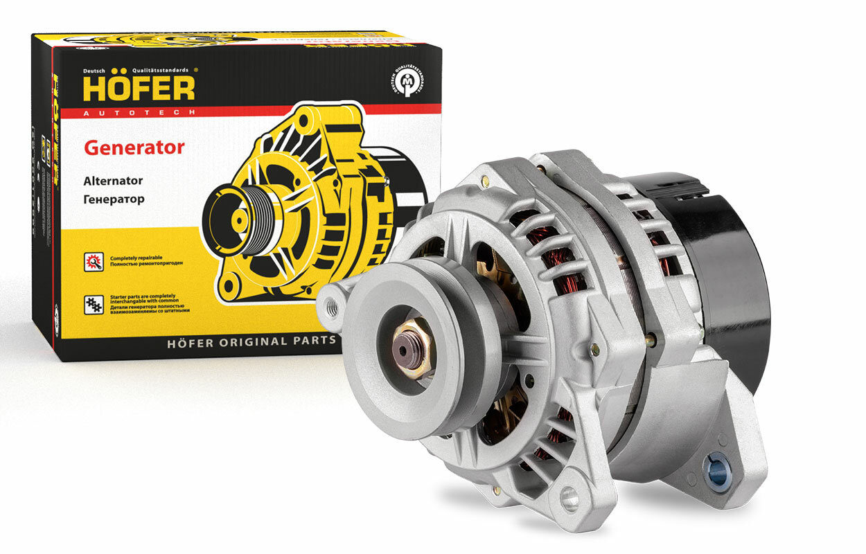 Генератор двс 4216 90 А Г-3302 Бизнес узкий шкив Hofer
