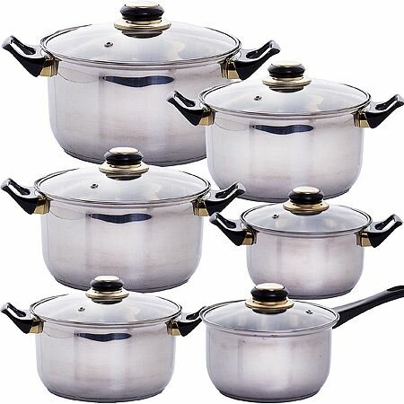 Набор посуды 12 предметов 1,4+1,4+2+2+2,9+4,9л MB 25750 KSMB-25750