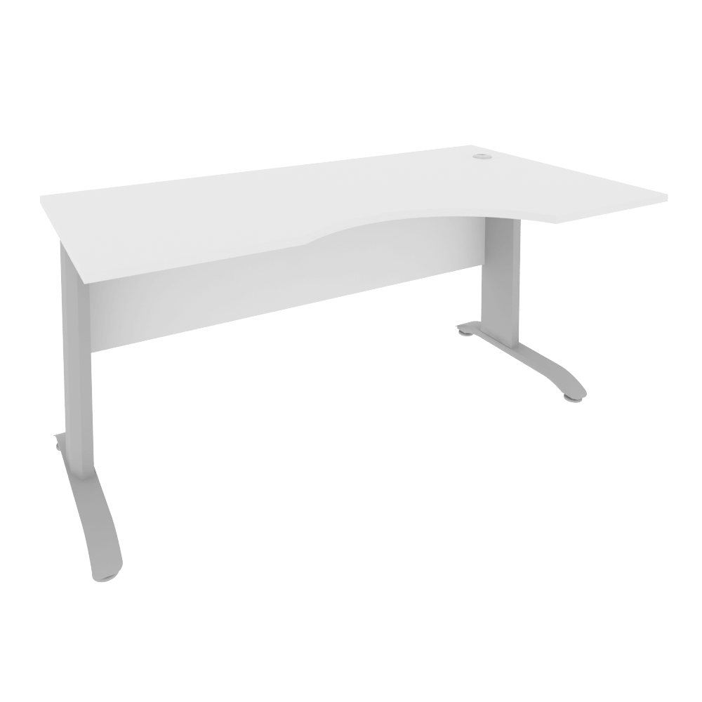 Угловой компьютерный стол правый Рива Riva ПЛ. СА-1Пр Белый 1600*900*750