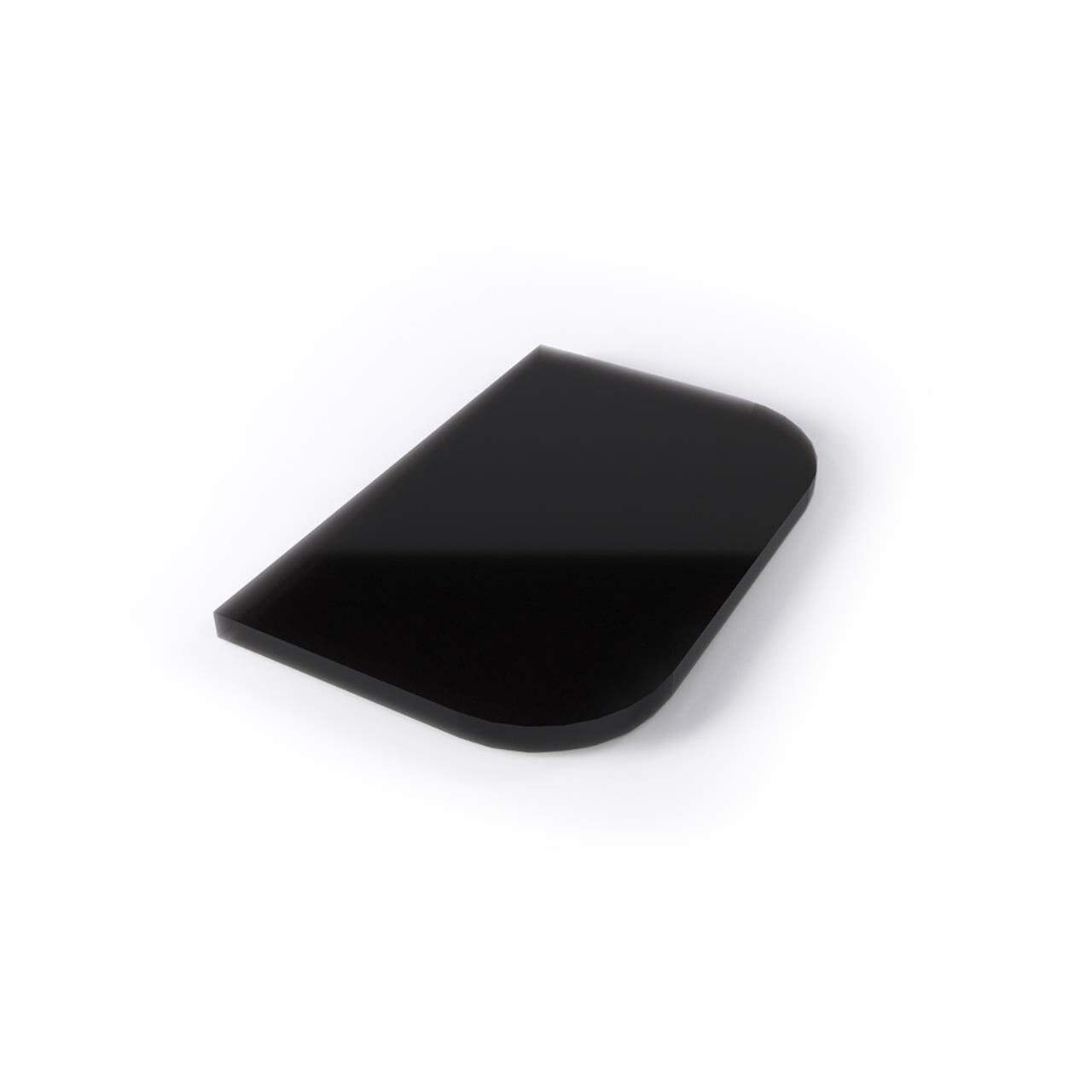 Лист притопочный LK "BLACK", огнеупорный, стекло, 60x40x0.8см