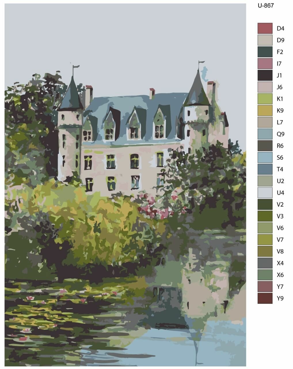 Картина по номерам U-867 "Франция. Поместье" 40x60 см