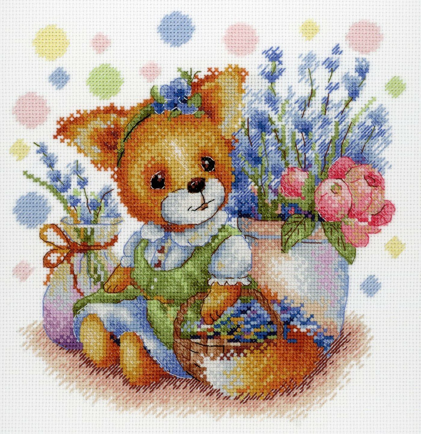 Вышивка Лавандовые мечты 18x19 см.