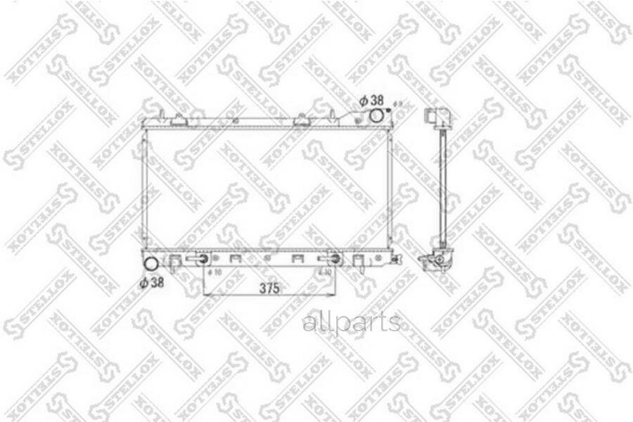 STELLOX 1025051SX радиатор системы охлаждения! АКПП\ Subaru Forester 2.0 16V 98-02