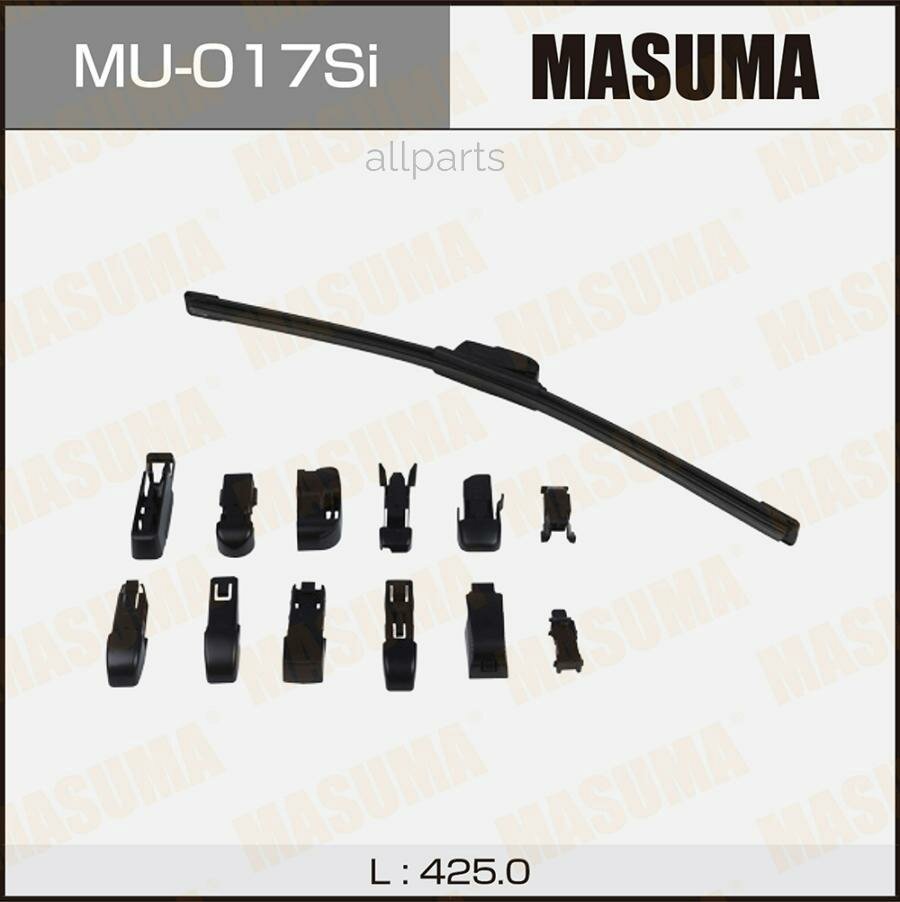 MASUMA MU017SI дворник силиконовый MASUMA 17 крюк 425ММ 11050
