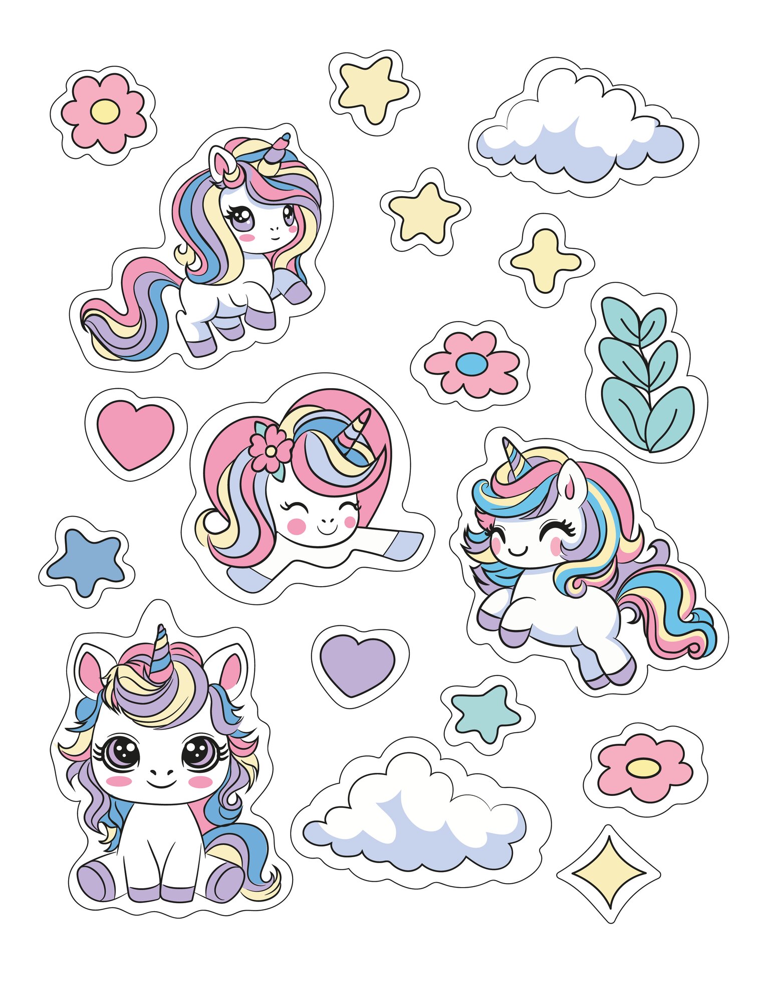 Наклейка интерьерная Пони облака