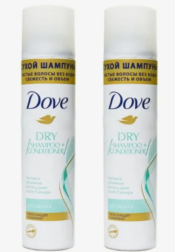 Шампунь сухой Дав Dry, без запаха, 250 мл, 2 шт