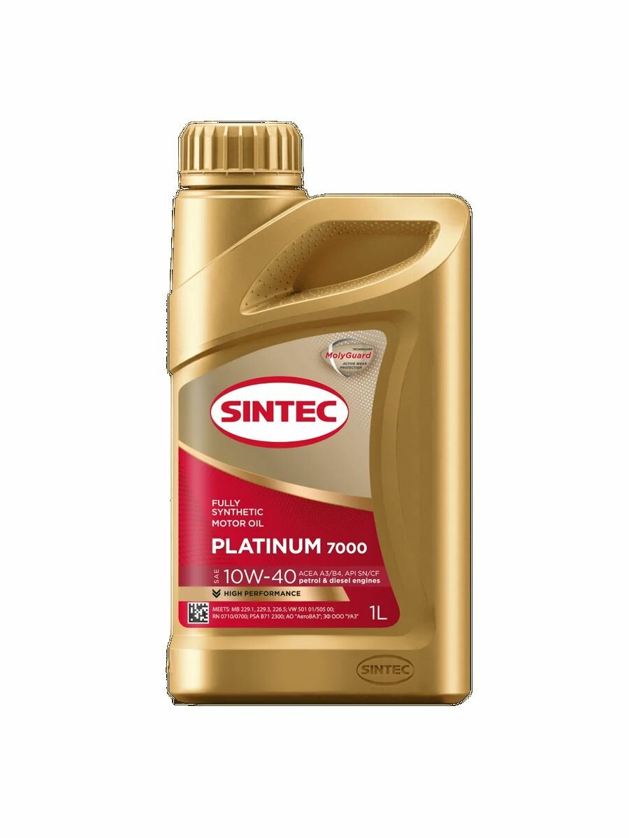 Sintec : 600166 PLATINUM 7000 SAE 10W40 API SN/CF A3/B4 1л