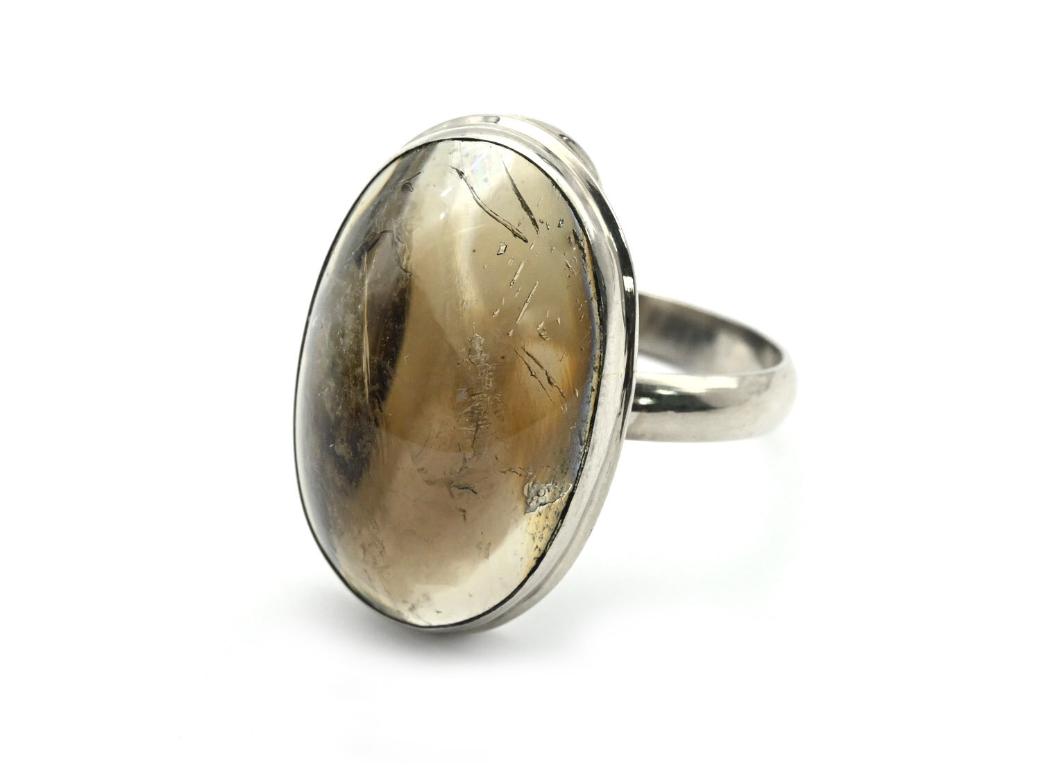 Кольцо, раухтопаз, топаз