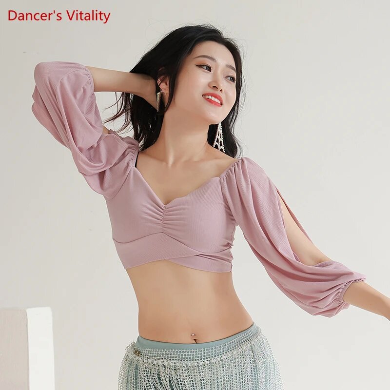 Розовый топ для танца живота Dancer's Vitality, размер S