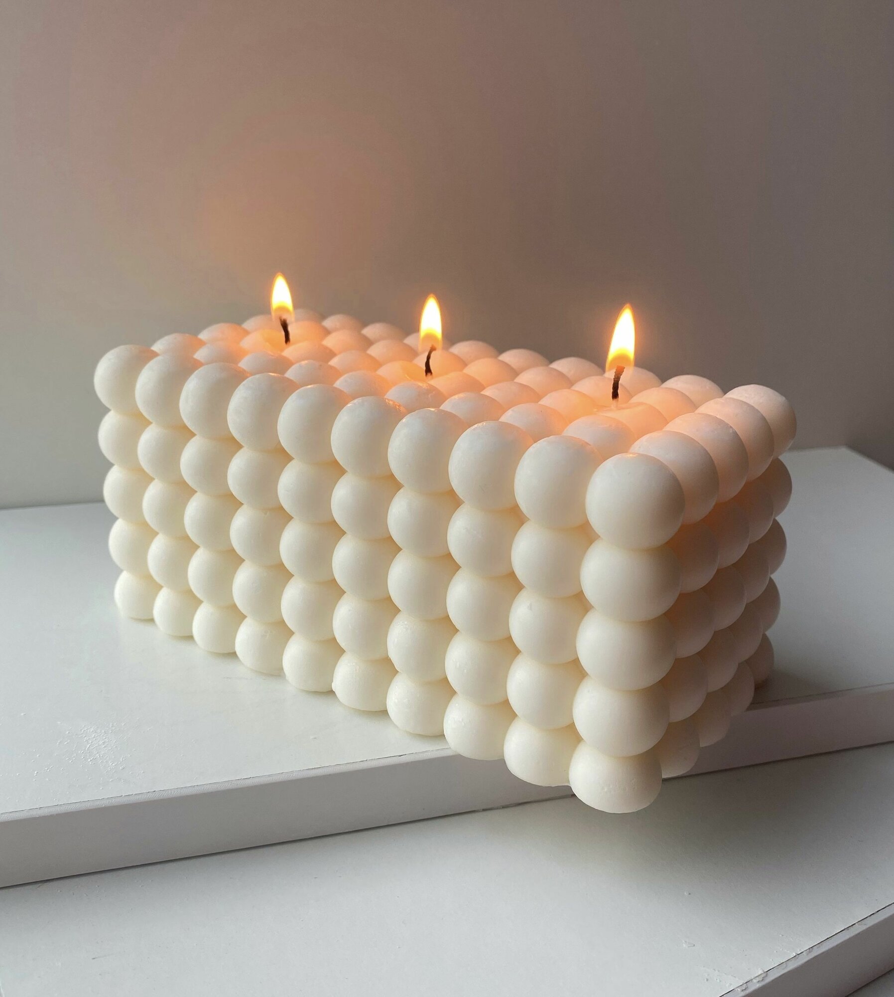 Свеча интерьерная декоративная INSIDE YOU ” Bubbles “, 7х7х16 см