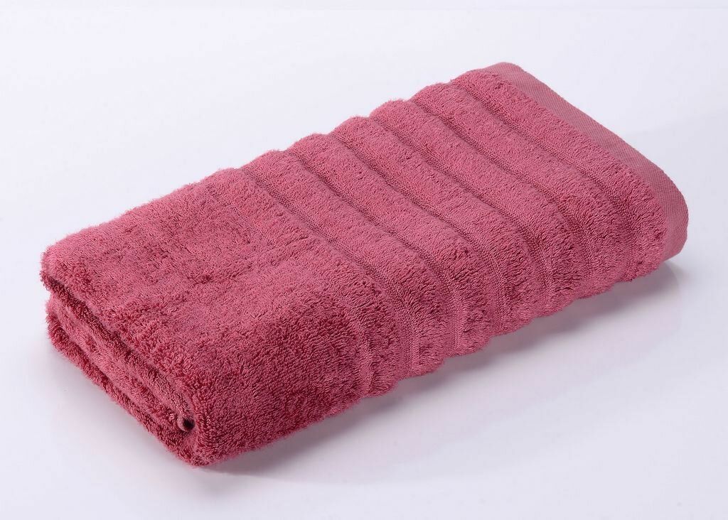 Полотенце Valtery Wellness-6, банное, хлопок/бамбук, 70x140см, красное