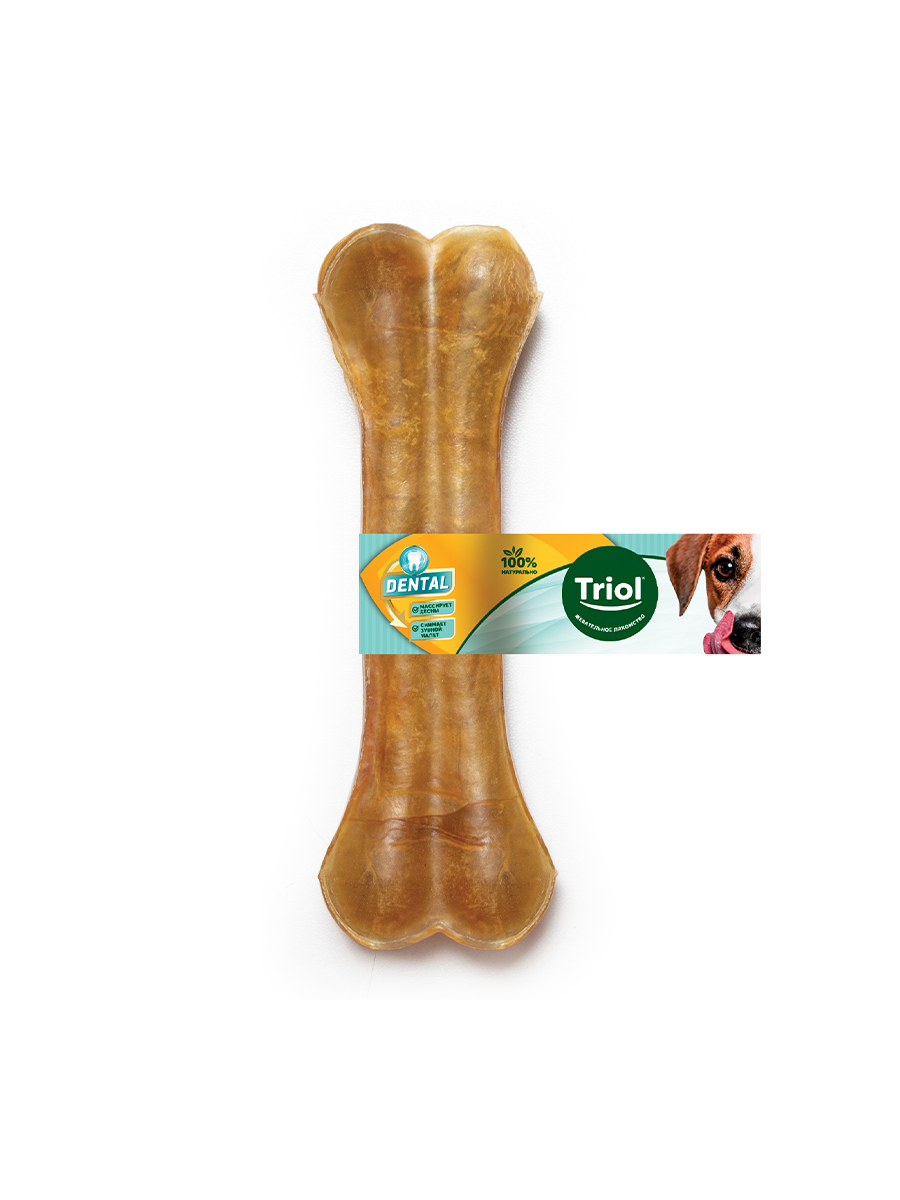Лакомство TRIOL Dental косточка жевательная для собак (12для собак 5 см*50 г)