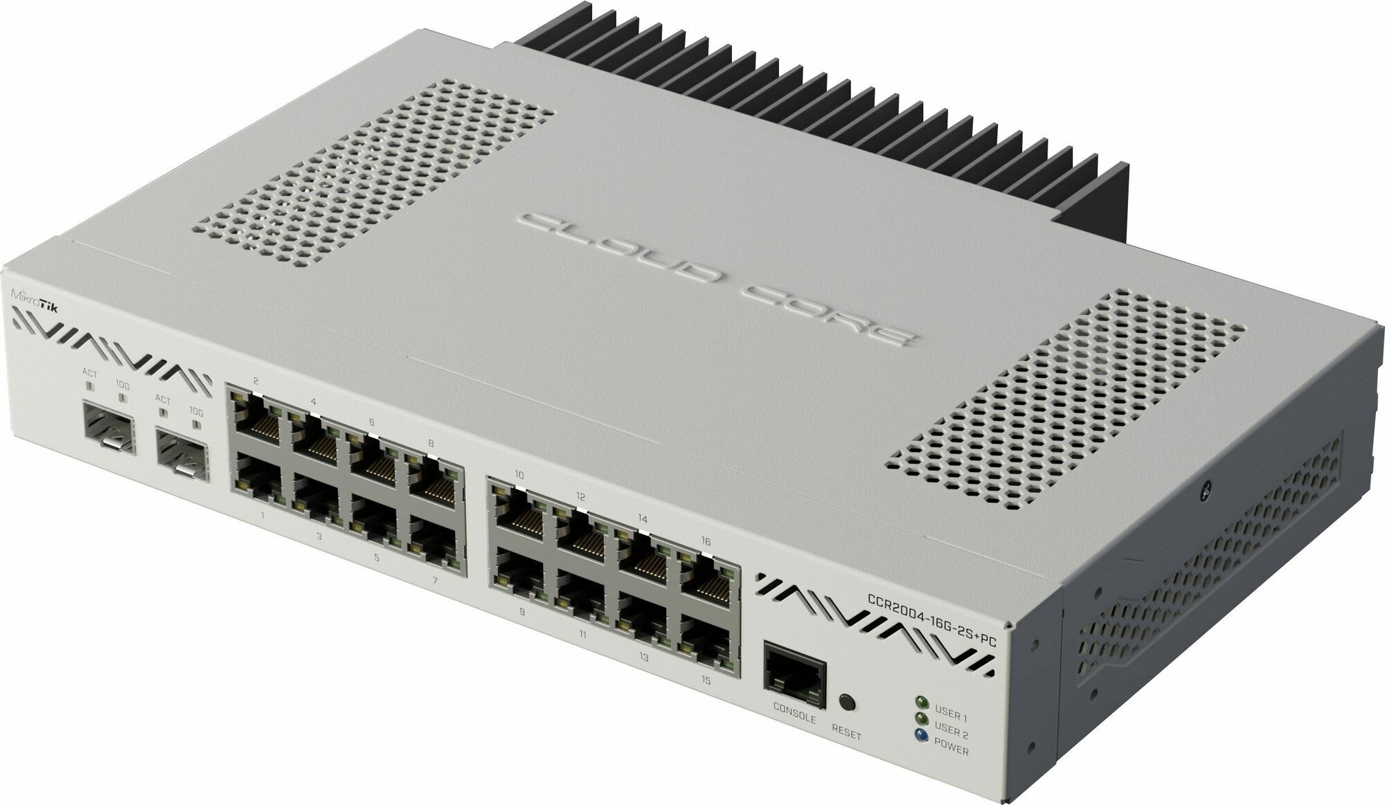 Маршрутизатор Mikrotik CCR2004-16G-2S+PC, SFP+