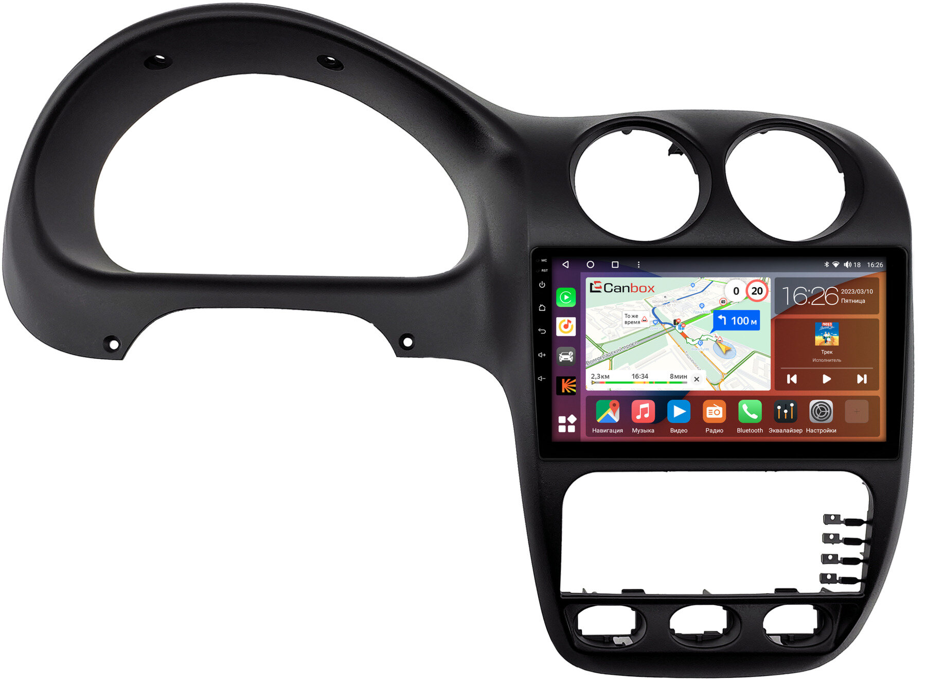 Штатная магнитола Canbox H-Line 3792-9-1303 для Daewoo Matiz 2000-2015 на Android 10 (4G-SIM, 4/64, DSP, QLed)