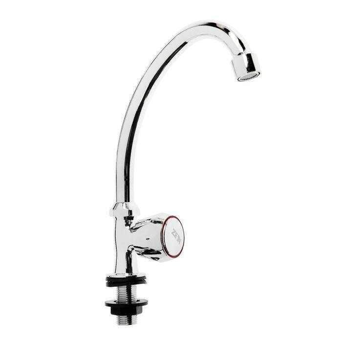 Моносмеситель ZEIN, кранбукса латунь, 3/8", резина, без подводки, хром