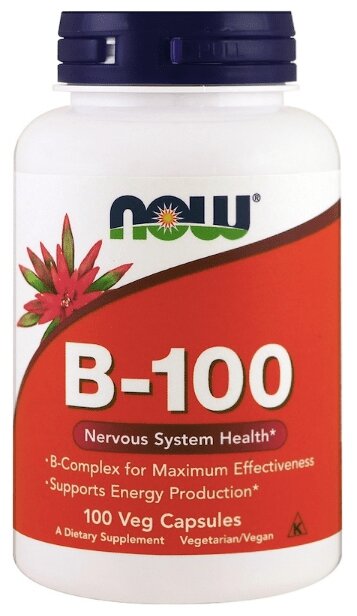 NOW Foods B-100 Complex, B-100 комплекс 100 капсул