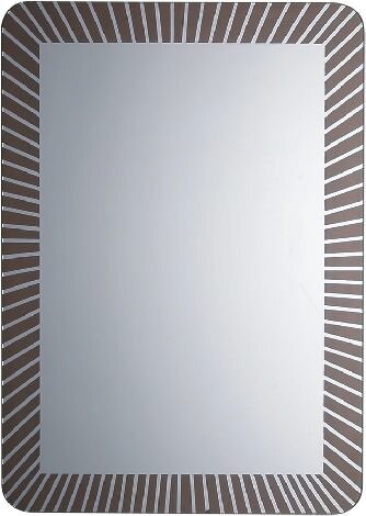 Зеркало для ванной Ledeme с коричневой рамой, без увеличения, прямоугольное, 45х60 настенное