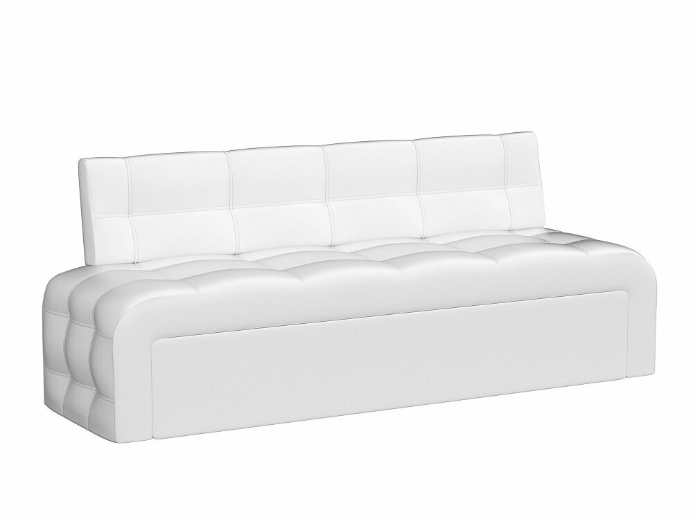 Прямой диван Прага Белый Экокожа, дельфин, 200х62х83 см