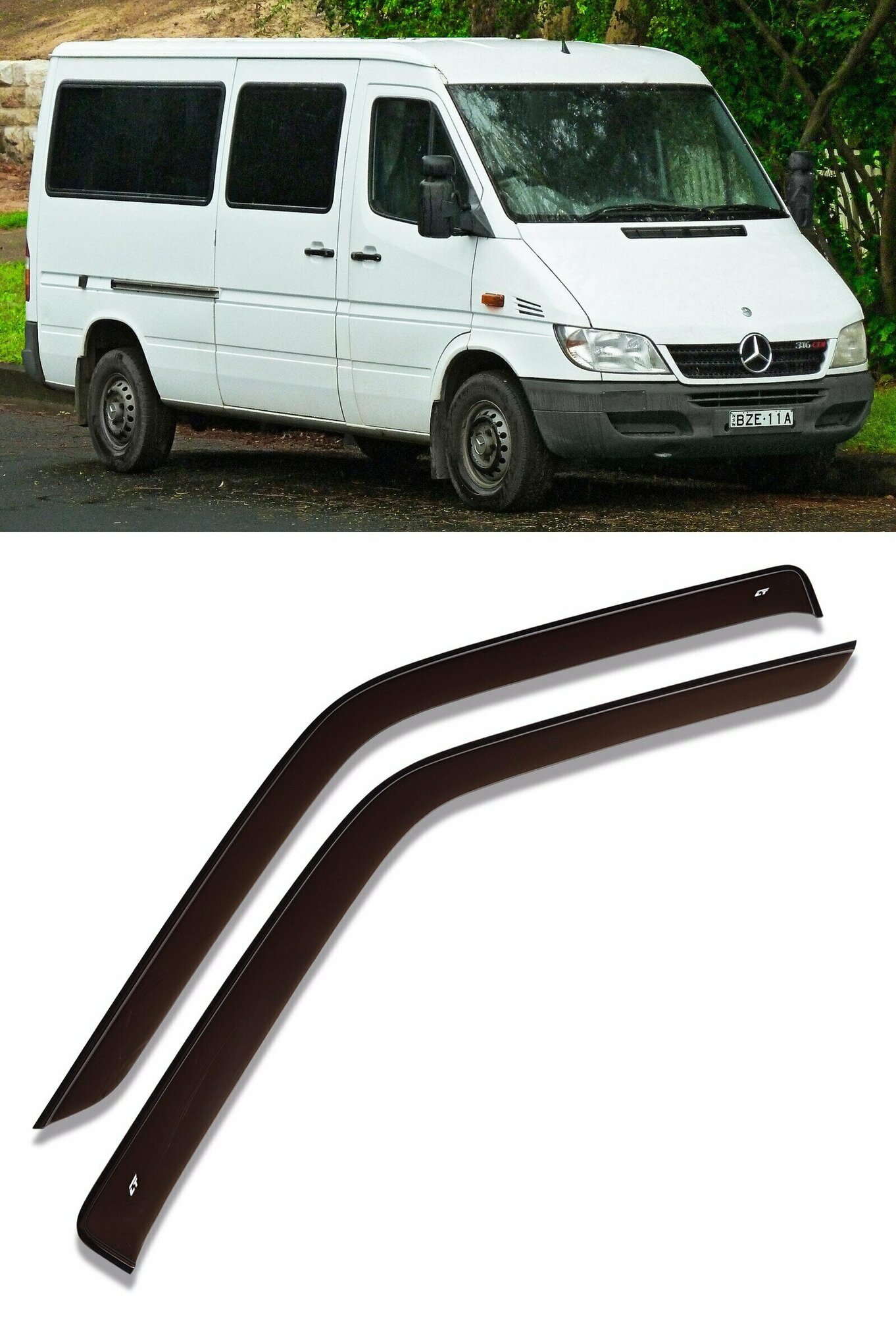 Дефлекторы боковых окон MERCEDES-BENZ Citan Мерседес-Бенц Ситан (2012-2021)/ RENAULT Kangoo Рено Кангу (2008-2013)