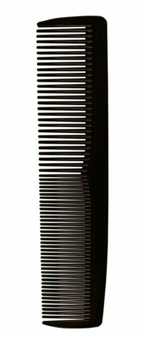 Набор из 10 штук Гребень без ручки Lei 017, пластик, черный