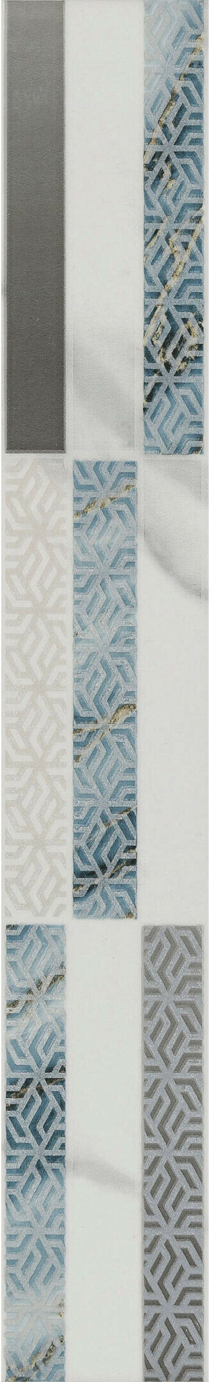 Плитка бордюр Axima Виченца мультиколор g1 400x60x8 мм Axima 9019193