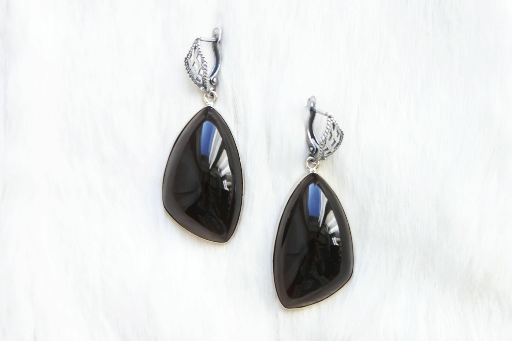 Серьги, морион