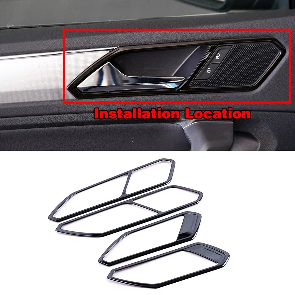 Для Volkswagen VW Tiguan MK2 2017-2019 центральная консоль фара оконный подъемник ящик для хранения перчаток переключатель рамка отделка черная наклейка Style I