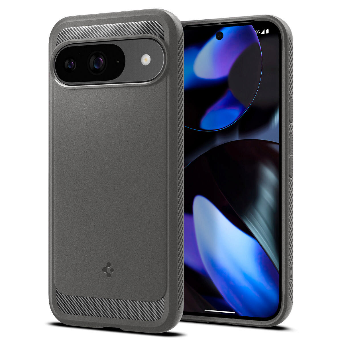 Чехол Spigen на Google Pixel 9 Pro/9 (ACS07783) Rugged Armor / Спиген Чехол для Пиксель 9 Серый