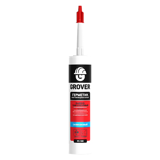 Герметик Высокотемпературный Силиконовый Grover FS100 0.3л Красный / Гровер ФС100.